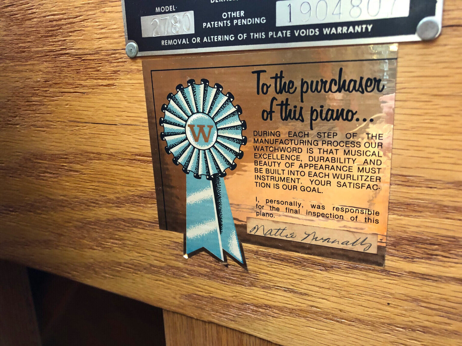 Wurlitzer 42" Console Piano - B Natural Pianos